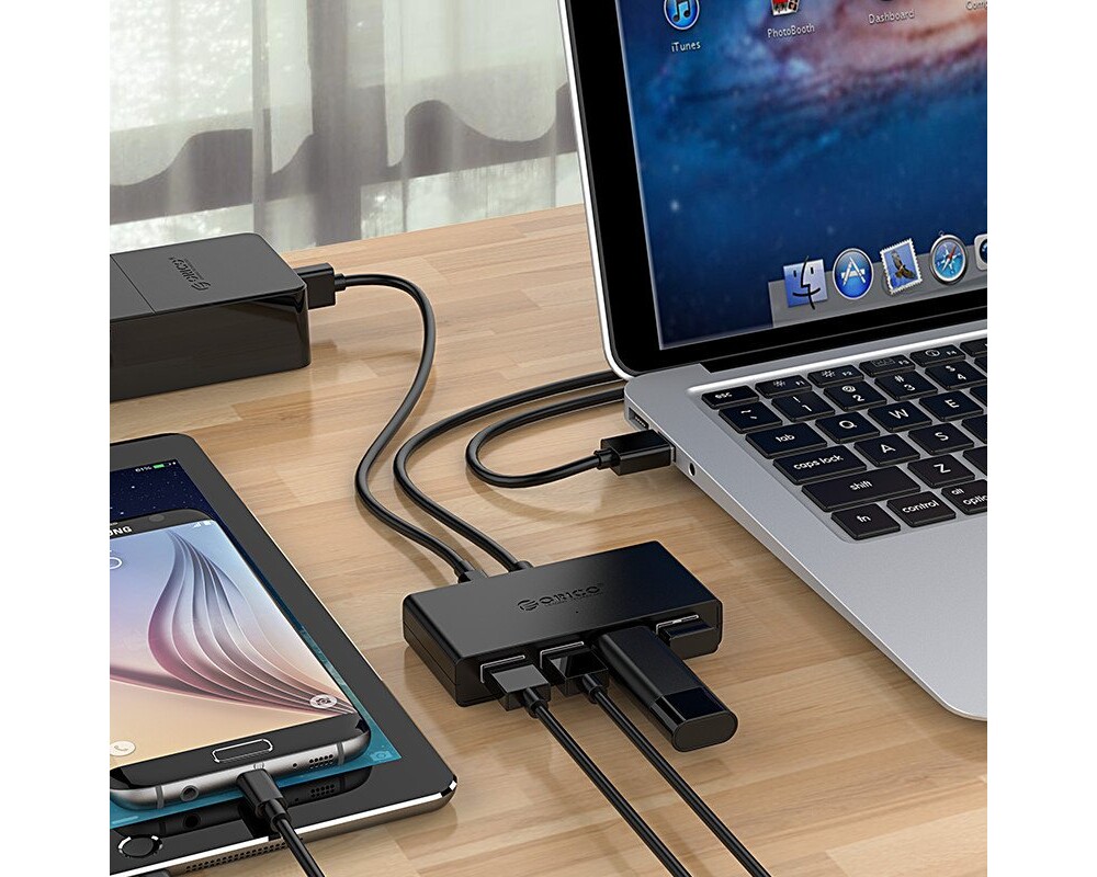 Orico USB3.0 HUB 4 port black - G11-H4-U... 542365 G11-H4-U3-03-BK на ...
