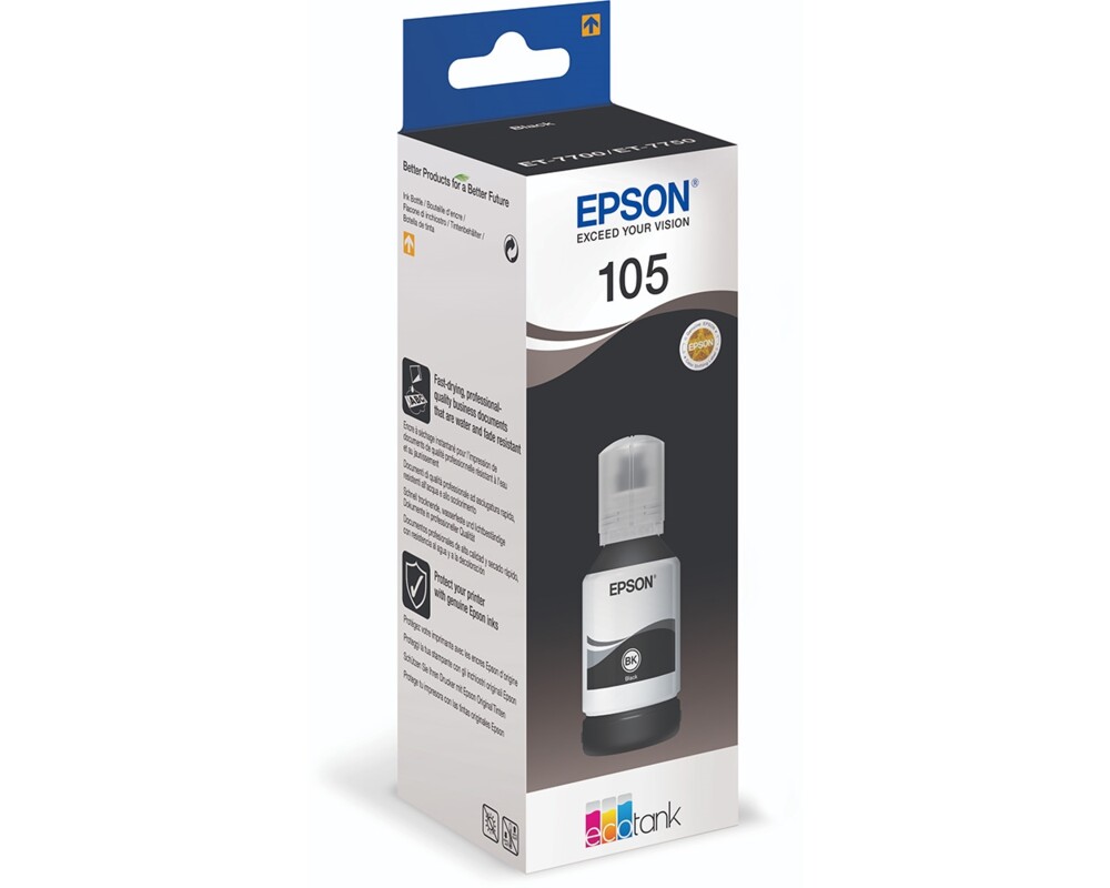 Epson 105 EcoTank Pigment Black ink bottle 108607 C13T00Q140 на топ ...