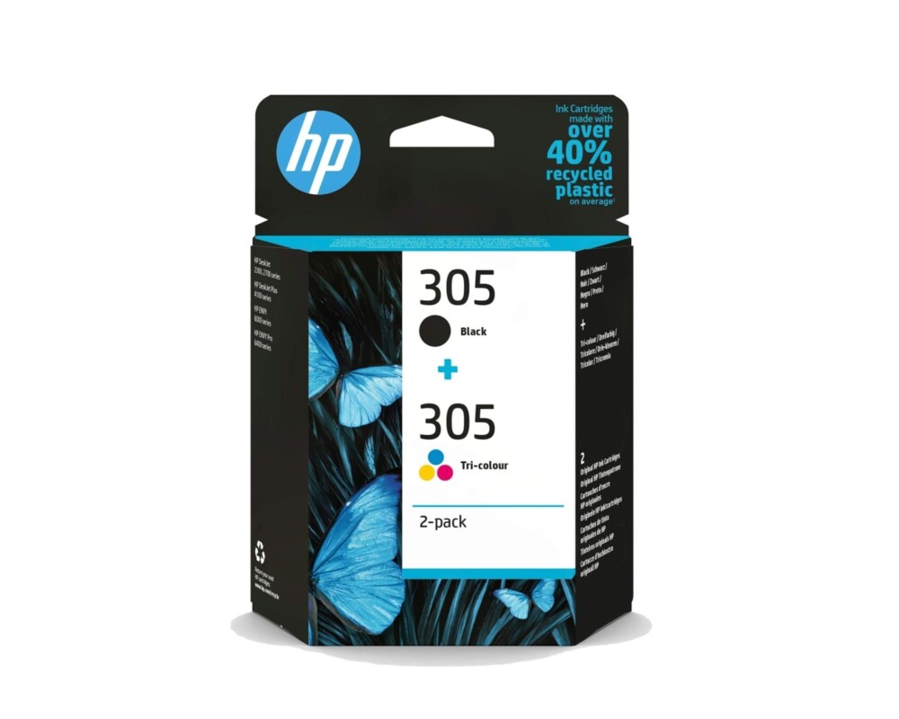 HP 305 2-Pack Tri-color/Black Original Ink Cartridge 212024 6ZD17AE на ...