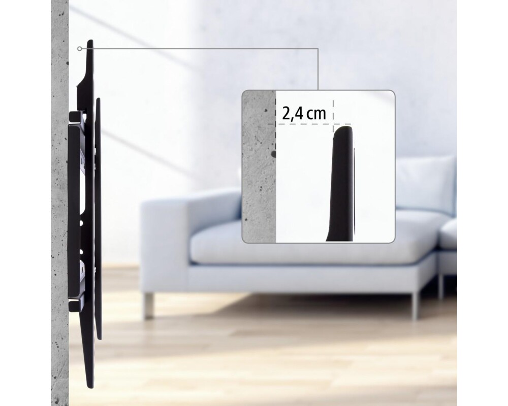 HAMA FIX, Фиксирана, 65", 35 кг, Черна 155704 HAMA-118068 на топ цена ...