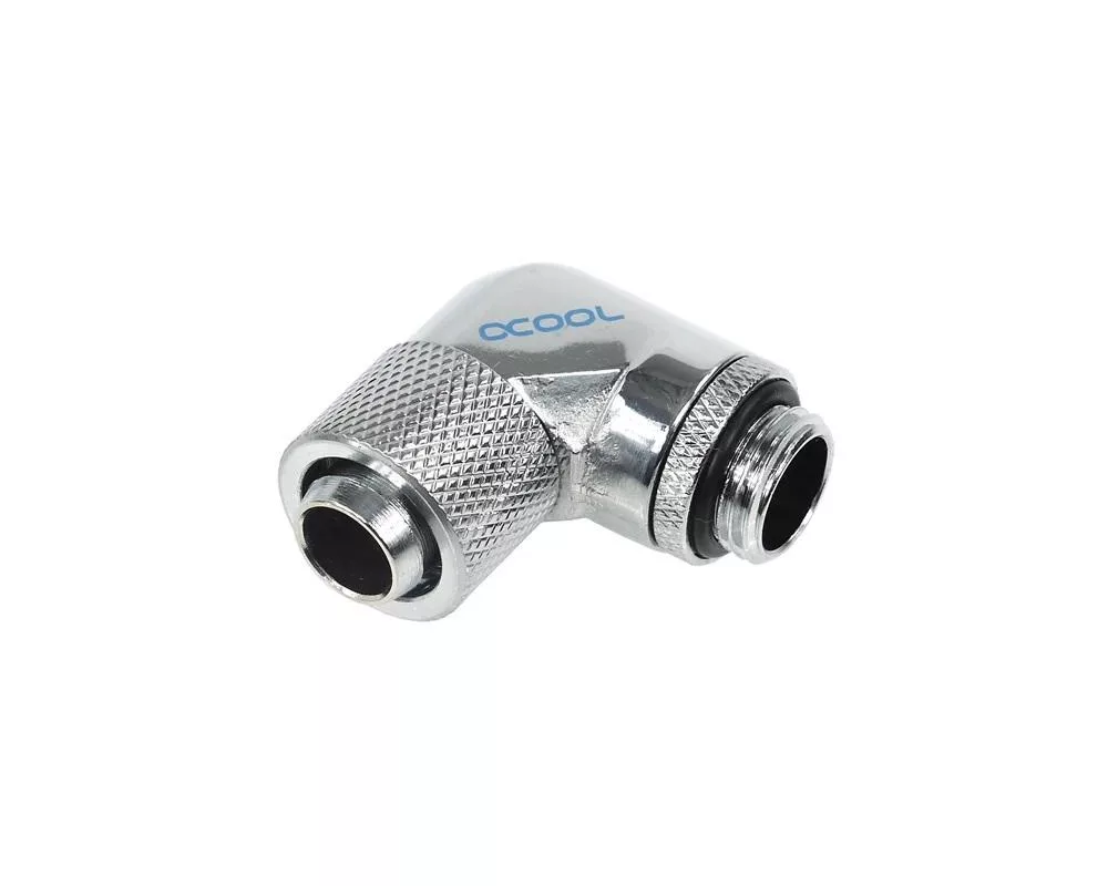 Компресионен Alphacool, 13/10 - G1/4, 90°, Въртящ се, Хром 708406 AC ...