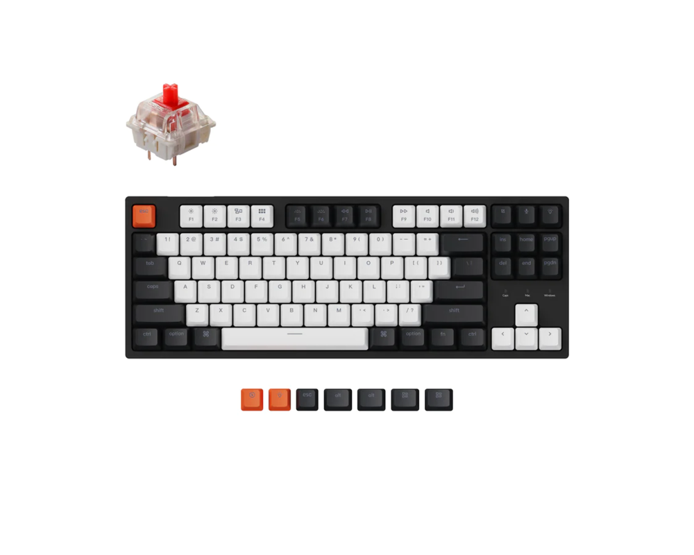 Геймърска механична клавиатура Keychron C1 TKL, C1-A1 711264 C1-A1 на ...