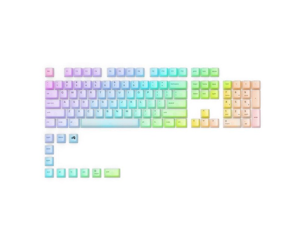 Капачки за механична клавиатура Glorious Polychroma RGB PBT 115-Keycaps ...