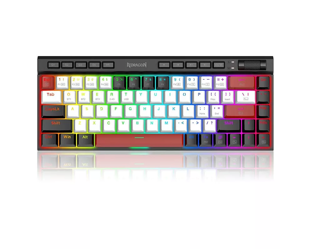 RGB Bluetooth безжична клавиатура Redragon Magic-Wand Mini PRO бели ...